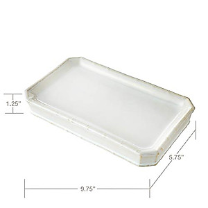 SKL Home Vern Yip Bamboo Lattice Tray, White