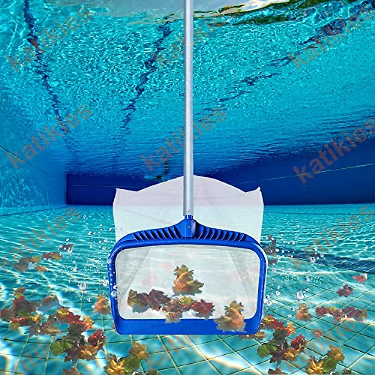 katikies Daveyspa Pool Skimmer Net,Ultra Fine Mesh Rake, Swimming Pool Leaf Skim Net for Cleaning Silt, Sand, Pollen,Bugs (20 Inches-White)