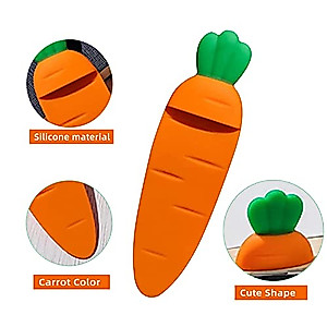 2PCS Cute Bookmarks for Book Lovers Silicone Carrot Bookmarks Book Lovers Gifts for Women Men Girls and Boys