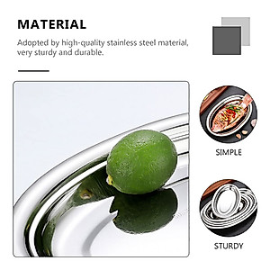 GANAZONO 2pcs Steamed Fish Plate Steel Plate Food Display Tray Metal Serving Plates and Bowls Sushi Plate Ceramic Serving Tray Fruit Serving Plate Dressing Table Disc Child Stainless Steel