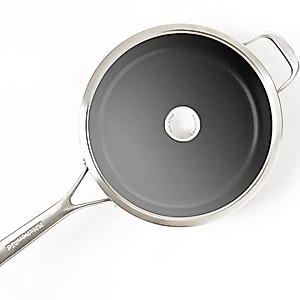 KitchenAid Skillet with Helper Handle and Lid, Forged Hardened Aluminium Skillet with Helper Handle - Induction, Oven & Dishwasher Safe - 28 cm/4.6L
