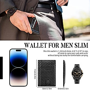 FirstVIP Ultra Slim Wallet for Men - Genuine Leather, RFID-Blocking, Lightweight, Includes Card Holders, Fade Resistant