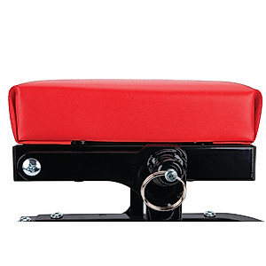 Performance Tool W85021 Folding C-Frame Creeper Rolling Work Seat with Tool Tray for Mechanic Garages and Workshops, Black/Red, 12.5-inch Height