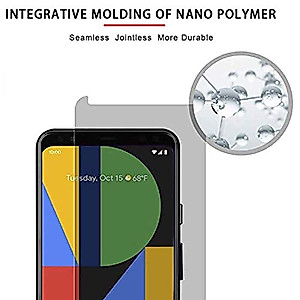 AISELAN Privacy Screen Protector for Google Pixel 4 - [2 Pcs] [Case Friendly] [Anti-Glare] [Anti-Spy] Screen Protector Tempered Glass for Google Pixel 4