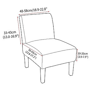 Armless Accent Chair Cover, Large Size Armless Slipper Chair Slipcover, Stretch Universal Thin Fabric Living Room Chair Cover Furniture Protector Removable Washable for Home Hotel Living Room (Navy)