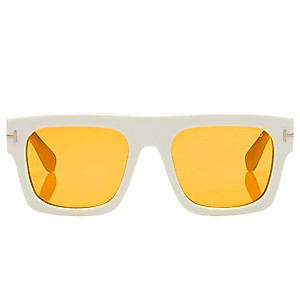 Tom Ford FAUSTO FT 0711 IVORY/BROWN 53/20/145 unisex Sunglasses