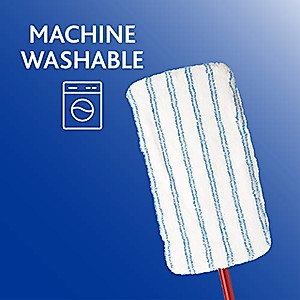 O-Cedar Hardwood Floor 'N More Microfiber Mop Refill,Blue/White