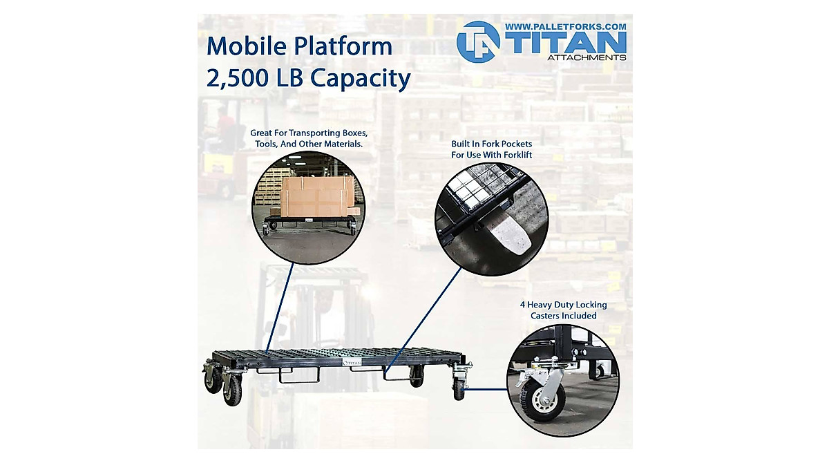 Titan Heavy Duty Rolling Platform Base - 2500 lb Capacity