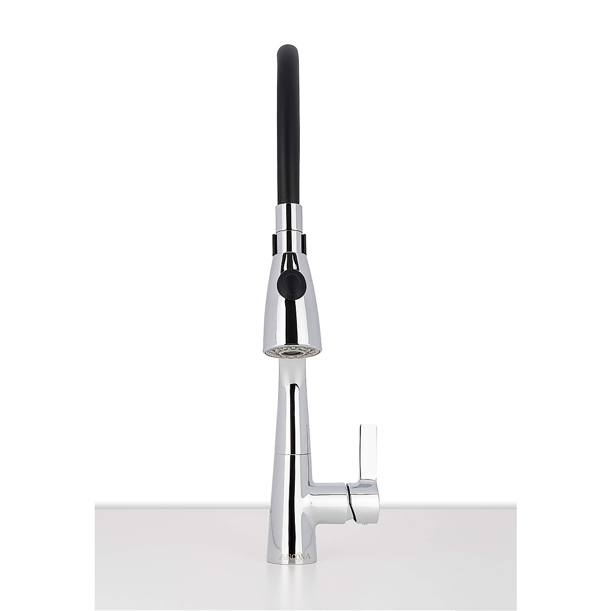 Ancona AN-4107 Palermo Pull Down Bar Kitchen Faucet in Polished Chrome and Black