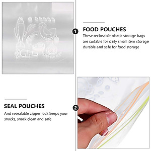 30pcs Food Preservation Bag Pastry Seal Bags Freezer Containers Bags Gallon Vegetables Fruit Bag Clear Zipper Bags Clear Container Clear Sealed Bag or Snack Transparent Bag