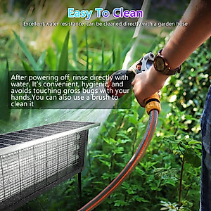 Powerful Large Solar Bug Zapper Outdoor for 3500 sq.ft, Poartable Rechargeable Mosquito Zapper with High Powered, Cordless Solar Fly Zapper for Patio Garden Backyard RV Camping Pond Pest Control