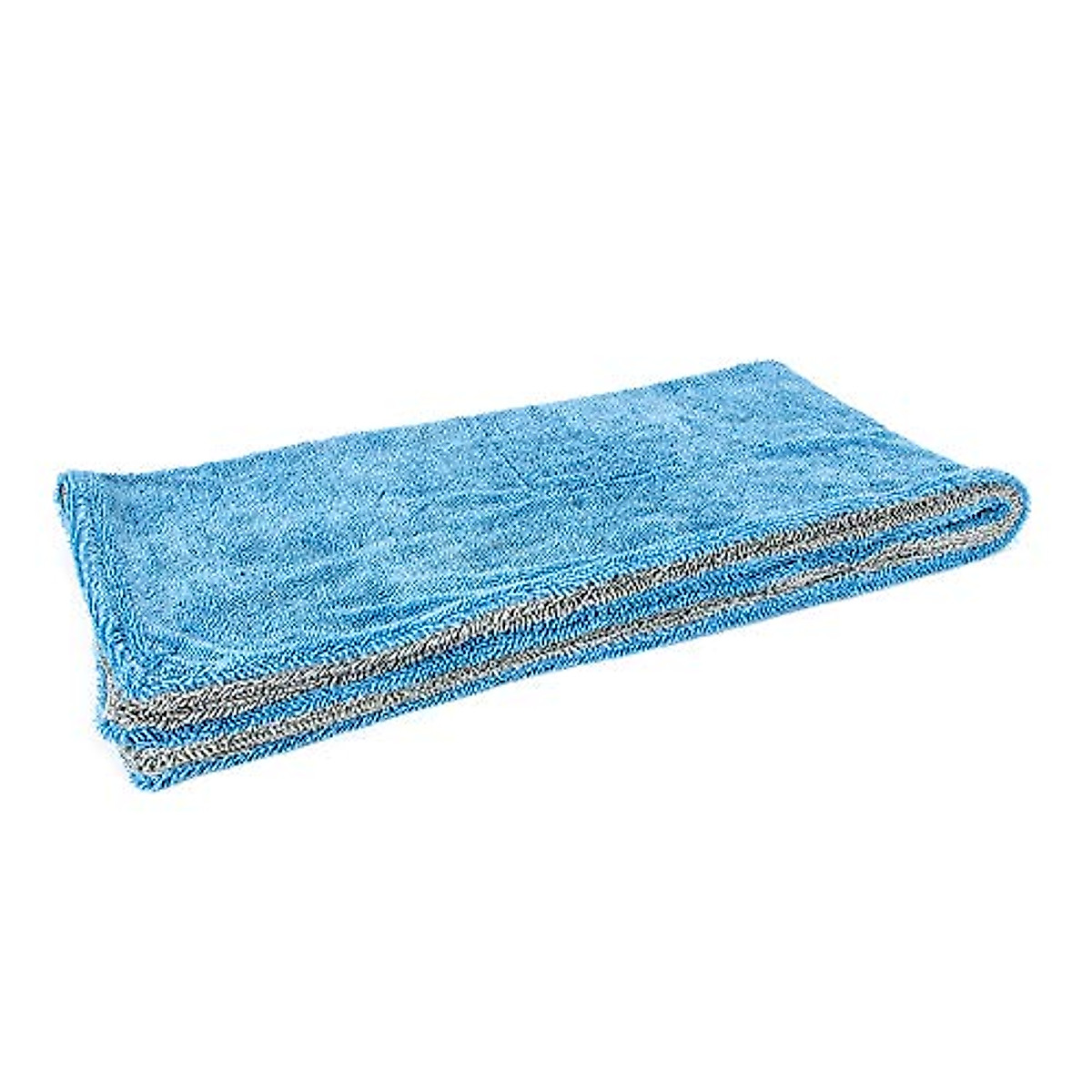 [Dreadnought XL] Microfiber Car-Drying Towel, Superior Absorbency for Drying Cars, Trucks, and SUVs, Double-Twist Pile, One-Pass Vehicle-Drying Towel (20"x40", Blue/Gray) 1-Pack