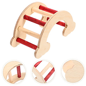 balacoo 2pcs Squirrels Wooden Castle Hamster Platform Critter Nation Small pet Toy Rabbit ramp Gerbils Climbing Ladder Parrot Decor Parrot Toys Wooden Hamster Toy Hamster Supplies to Climb
