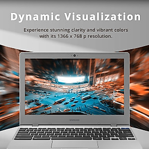 SAMSUNG Galaxy Chromebook 4 11.6” 64GB Laptop Computer w/ 4GB RAM, Gigabit WiFi, HD Intel Celeron Processor, Compact Design, Military Grade Durability, US Version, Silver