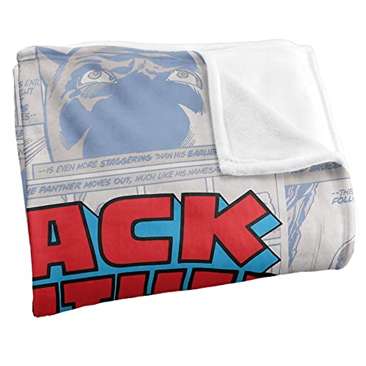 Marvel Black Panther Blanket, 36"x58", Retro Black Panther, Silky Touch Super Soft Throw Blanket