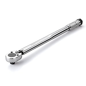 Amazon Basics 1/2-Inch Drive Click Heavy-Duty Torque Wrench - 25-250 foot-lb, 33.9-338.9 Nm