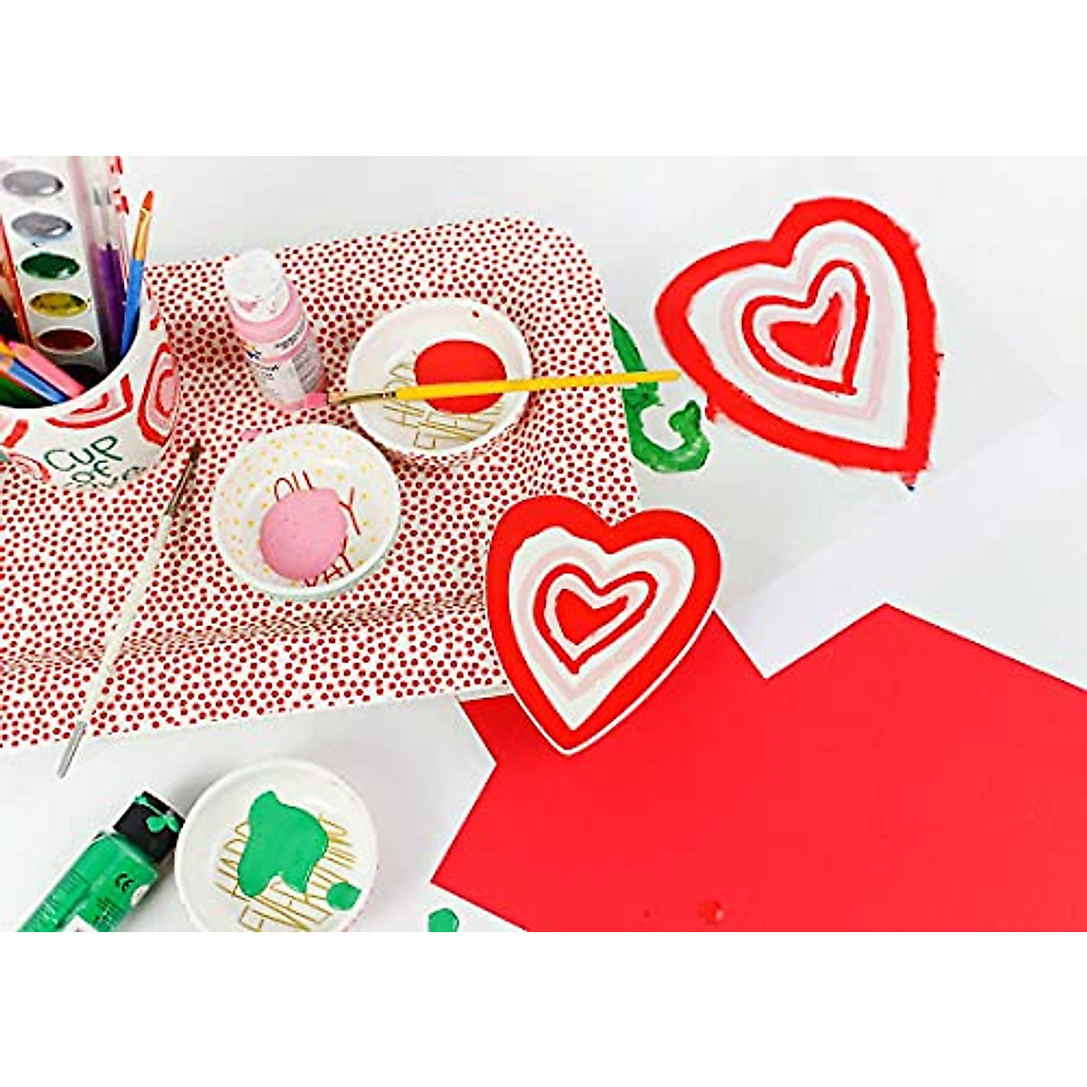 HAPPY EVERYTHING! Red Small Dot Mini Entertaining Rectangle Platter