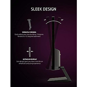 HP Pavilion 22cwa 21.5-Inch Full HD 1080p IPS LED Monitor, Tilt, VGA and HDMI (T4Q59AA) - Black