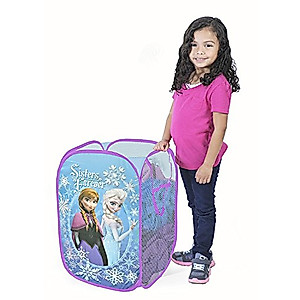Frozen Sisters Foldable Pop-Up Mesh Hamper Anna Elsa Mesh Laundry Basket (Frozne-III)