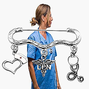 UJIMS Nurse Gift Medical Symbol Lapel Pin Nurses Day Gift for Nurse Practitioner Female RN LPN Paramedic Nursing Graduation Jewelry (LPN Lapel Pin)