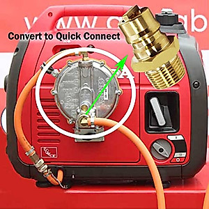 MENSI 3/4" Female and Male Solid Brass Dual Fuel Generator Natural Propane Hose Quick Connect Disconnect Fittings Convert for Pipe Natural Gas Supply for Generators 4PCS