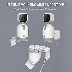 PUUUCI Wall Mount for Blink Mini Pan-Tilt Camera - Blink Mini Pan-Tilt Camera Transparent Acrylic Wall Mount Bracket/Holder for Home/Apartment/Office Indoor (1-Pack)