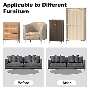 FIVEPEARS 4Pcs 7 Inch Polished Chrome Metal Dresser Furniture Legs Set, Heavy Duty Modern Furniture Replacement Hardware Feet for Cabinet Table Ottoman Sofa Couch Nightstand Chair Stool Bench Desk