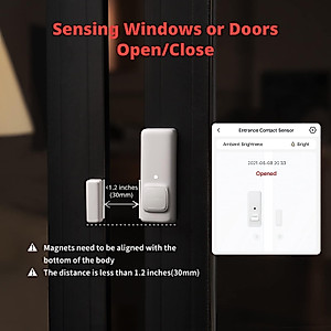 SwitchBot Door Alarm Contact Sensor - Smart Home Security Wireless Window Alarm and Door Sensor, Add SwitchBot Hub Mini to Make it Compatible with Alexa