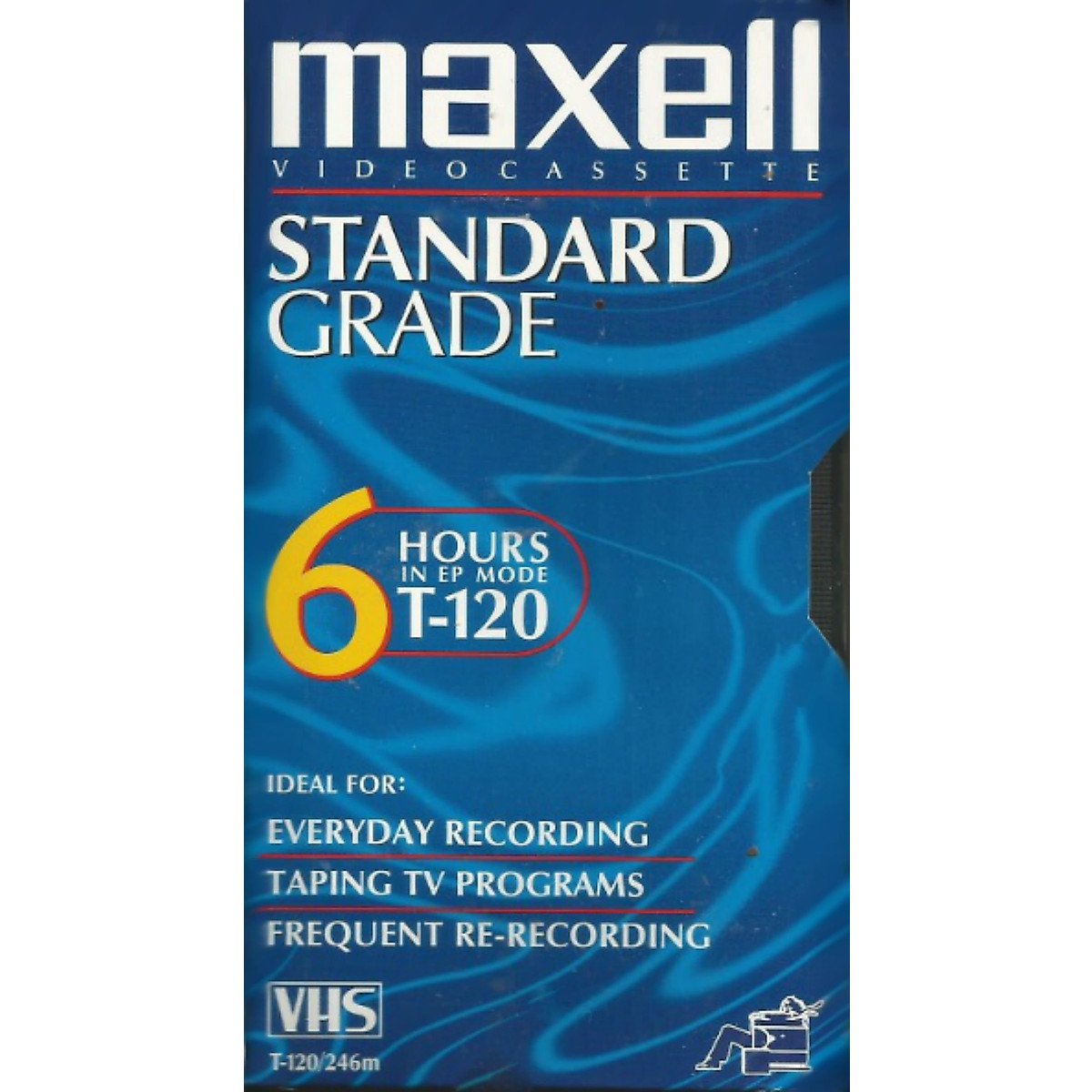 Maxell VHS Blank 3-Pack Standard Grade T-120 6 Hour EP Mode /246m