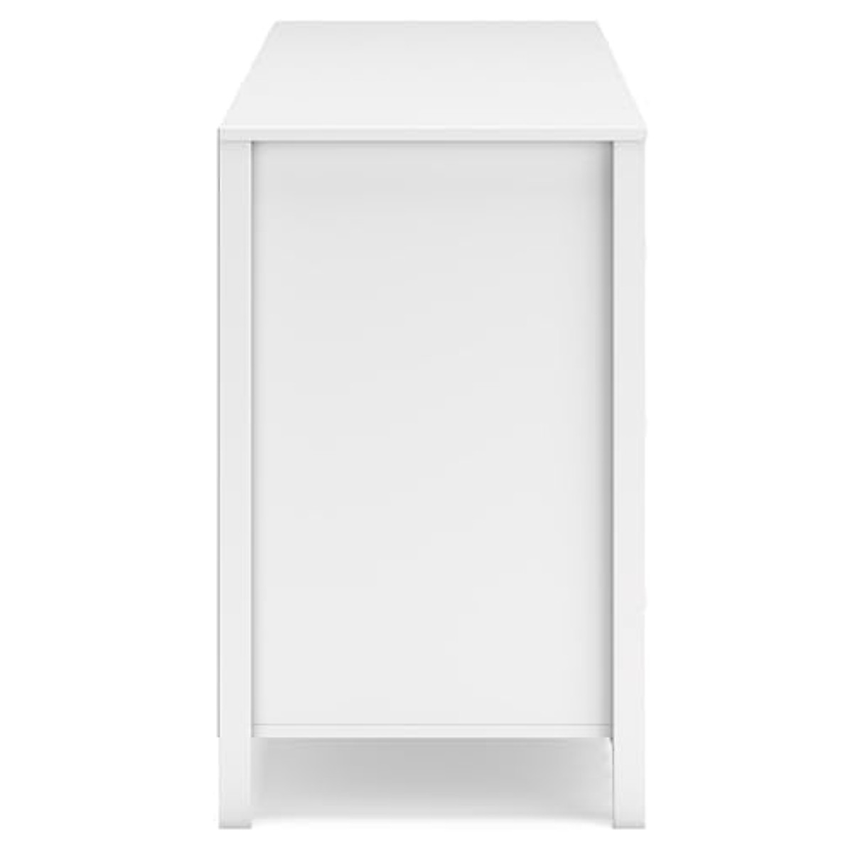 Signature Design by Ashley Hallityn Coastal 6-Drawer Dresser with Safety Stop and Scalloped Design, White