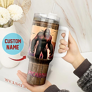 WAZONE Personalized Big Foot Tumbler With Lid 20oz 30oz Vacuum Insulated Cup Custom Name Tumblers Coffee Travel Mug Stainless Steel Birthday Christmas Presents For Men Women Customized Gifts Things