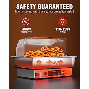 PYY Electric Chafing Dish Full Size Stainless Steel Chafer,Temperature Control, Chafing Dish Buffet Set for Catering,Buffets