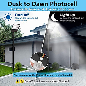 300W Outdoor LED Parking Lot Light with Slip Fitter Mount, 0-10V Dimmable, 5000K, 45000LM [1000W HPS/HID Equiv] UL/DLC Dusk to Dawn Photocell Sensor LED Commercial LED Flood Light