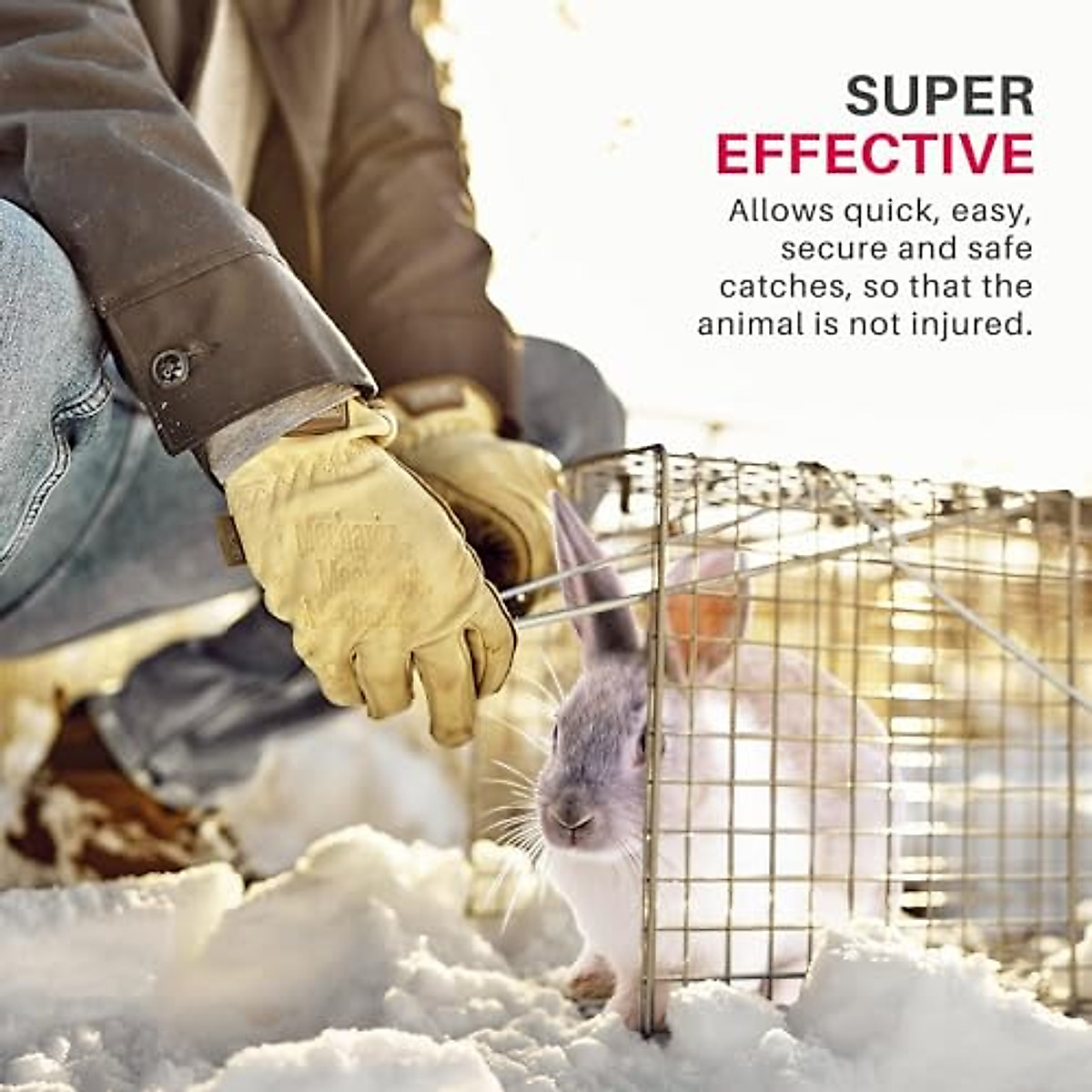 Heavy Duty Catch Release Medium Live Humane Animal Cage Trap for Rats, Squirrels, Chipmunks, Weasels and Other Similar Sized Animals 24x7x7