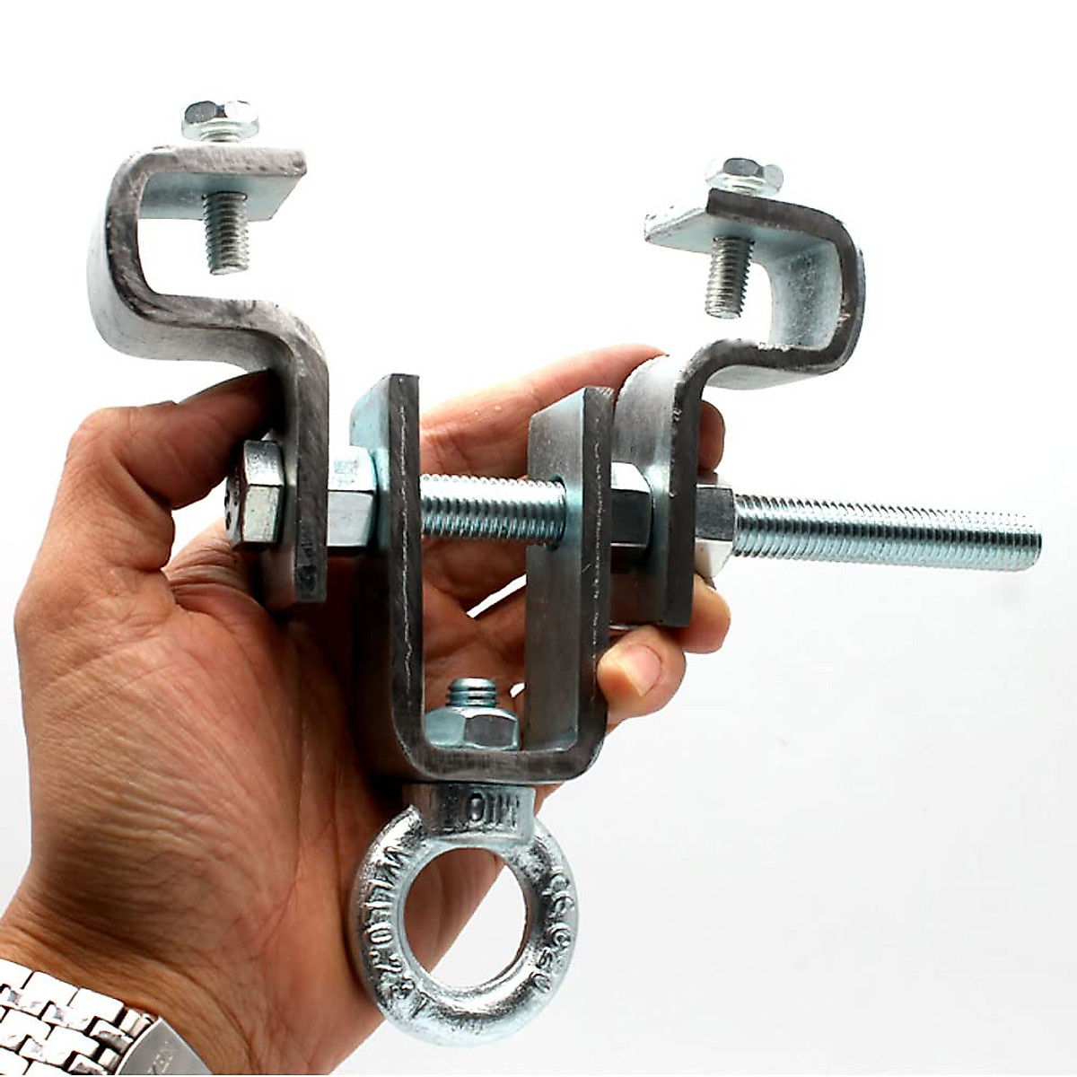 WANLIAN I-Beam Heavy Bag Hanger; Steel Clamp for Heavy Bag. Suitable for I-Beams with Bottom Width 2.5" 6.3cm7.5" 19cm; Can Withstand 450 Lbs