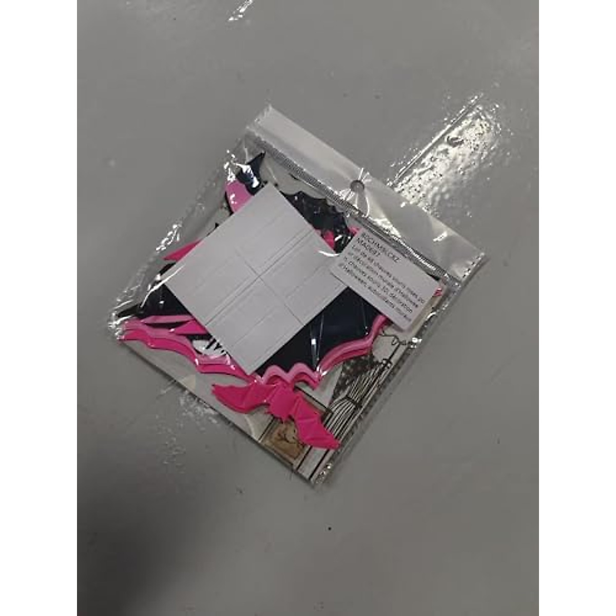 48Pcs Pink Halloween Bats Wall Decor, 3D Bats Halloween Decoration PVC Bats Wall Bat Stickers for Wall, Adhesive Bat Wall Decals Spooky Bats for Home Indoor, Halloween Wall Decor(Black Pink Rose)