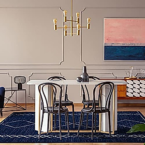 LUXE WEAVERS Daphnes Navy 6x9 Boho Moroccan Geometric Area Rug 2735