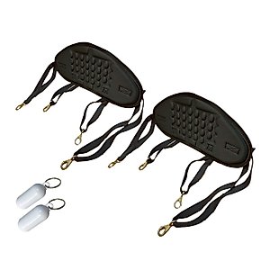 Pactrade Marine Adjustable Straps Black Padded Kayak Back Canoe Backrest Support Comfy Cushion Sit On Top Fishing Brass Clips Canoeing Kayaking Rafting Rest Pad Antiskid (2)