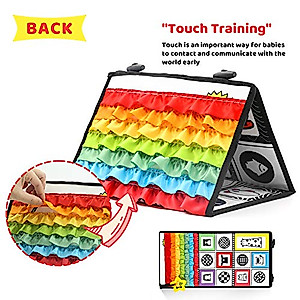 KUANGO Tummy Time Mirror Toys for Babies, High Contrast Activity Montessori Newborn Toys, Black and White Baby Toys 0 3 6 12 Sensory Infant 0-3 Months