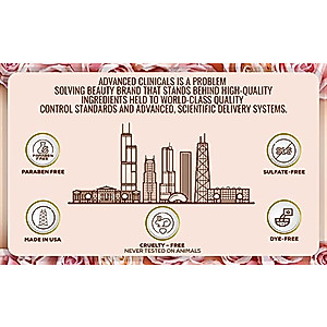 Advanced Clinicals Bulgarian Rose Anti Aging Rescue Cream Face & Body Moisturizing Skin Care Lotion, Brightening Skincare Moisturizer For Dry Skin, Age Spots, & Improving Skin Radiance, Large 16 Oz