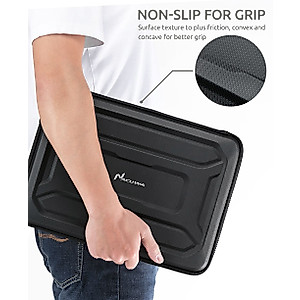 Protective Laptop Case: 13 - 13.3 Inch Computer Carrying Sleeve for 2018 New MacBook Air, Pro, Microsoft Surface or Chromebook - Padded, Waterproof and Shockproof Hard Lap Top Cover Cases – Black