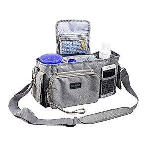 Baby Belugas Universal Stroller Organizer - Increase Your Experience and Travels with our Insulated Cup Holder Detachable, Phone Bag, Non Slip Strap & Shoulder Strap, Universal Fits Many Stroller