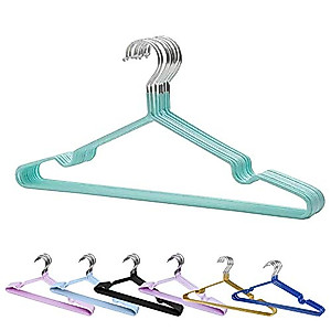 Clothes Hangers Color Stainless Steel Rubber Hangers for Clothes Poles Non-Slip Drying Racks Drying Racks Outdoor Drying Racks 10pcs Hanger Space Saver (Color : B)