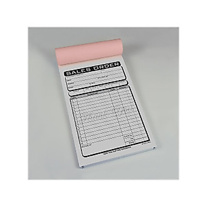 Cosco® Sales Order Form Book with Slip, Business, 4 1/4" x 7 1/4", 3-Part Carbonless, 50 Sets (074018)