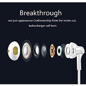 (2 Pack) Premium 3.5mm Wired Earphones/Headphones/Earbuds with Built-in Microphone & Remote Control Compatible for iPhone iPad iPod Samsung Galaxy Android Phone(White)
