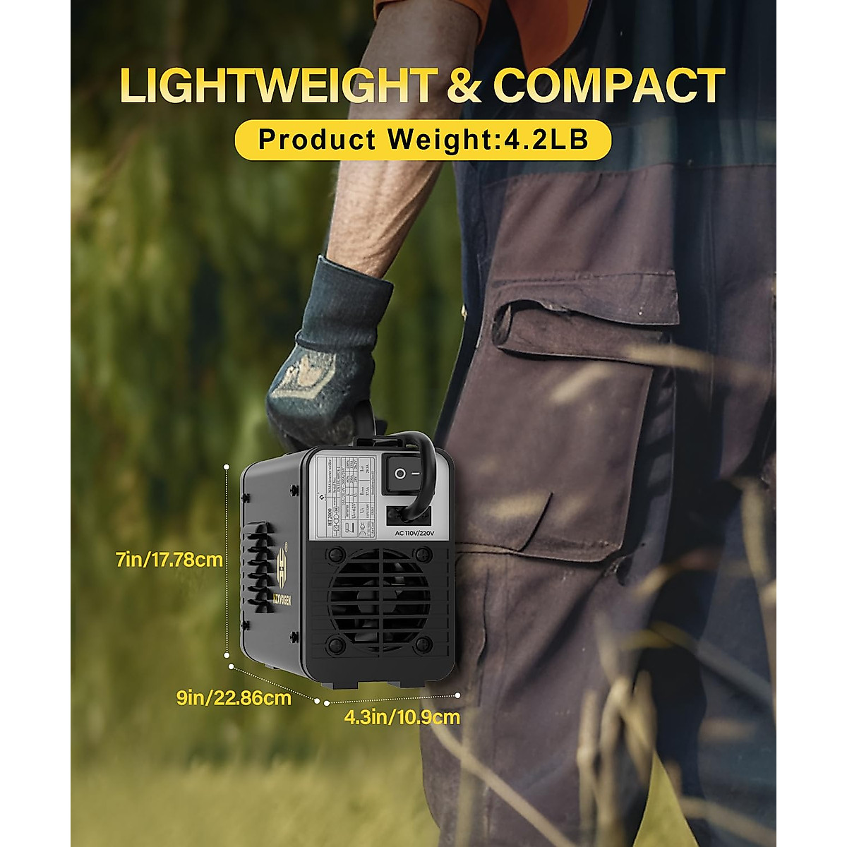 HZXVOGEN 140A Stick Welder, 110/220V ARC MMA Lift TIG Welding Machine with Hot Start Arc force Anti-Stick IGBT Portable Mini Welder Machine with Electrode Holder Cable Clamp