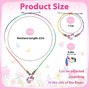 48 Pieces Girls Jewelry Set Adjustable Bracelets Necklaces and Rings Set Pretend Dress up Play Jewelry Party Favors Birthday Gifts for Little Girls Kids Toddler Child Friendship (Cute Style)