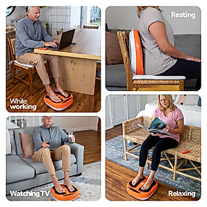 Power Legs Electric Foot Massager Machine with Remote Control, Adjustable Speed, Vibration - Calf Massager - Feet Massager for Neuropathy Pain Relief, Plantar Fasciitis, Leg Blood Circulation