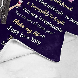 InterestPrint Personalized Blanket to My Bestie, I Would Give You The Ability to See Yourself Through My Syes Blanket Throws for Bed