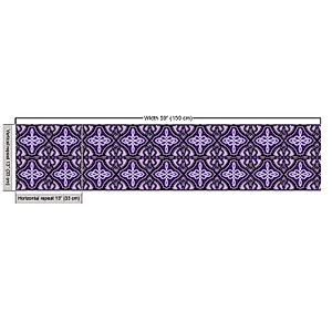 Ambesonne Celtic Fabric by The Yard, Unique Celtic Knot with Swirling and Twisted Line Details Print, Decorative Fabric for Upholstery and Home Accents, 1 Yard, Violet Lilac